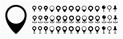 Pin Pointer Set Navigation Pointers Location Sign Set Map Marker Pointer Icon Set Graphic