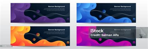 Warnawarni Gelombang Latar Belakang Spanduk Lebar Desain Banner Web