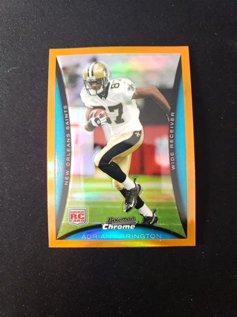 Bowman Chrome Adrian Arrington BC Orange Refractor RC For Sale Online EBay