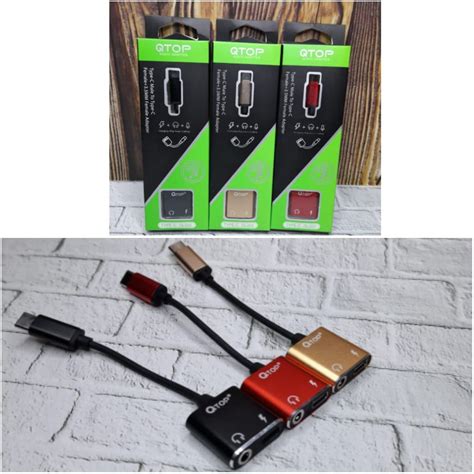 Jual Sambungan Handsfree Type C Male To Type C Female 3 5MM Female Adapter Converter QTOP GL002