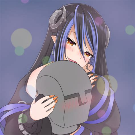 Safebooru 1girl Binaural Microphone Black Hair Black Jacket Blue Hair