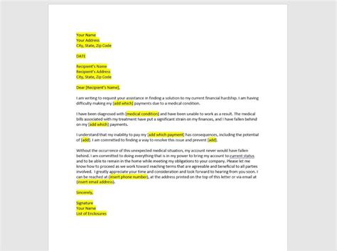 Medical Hardship Letter Template Medical Hardship Letter Medical