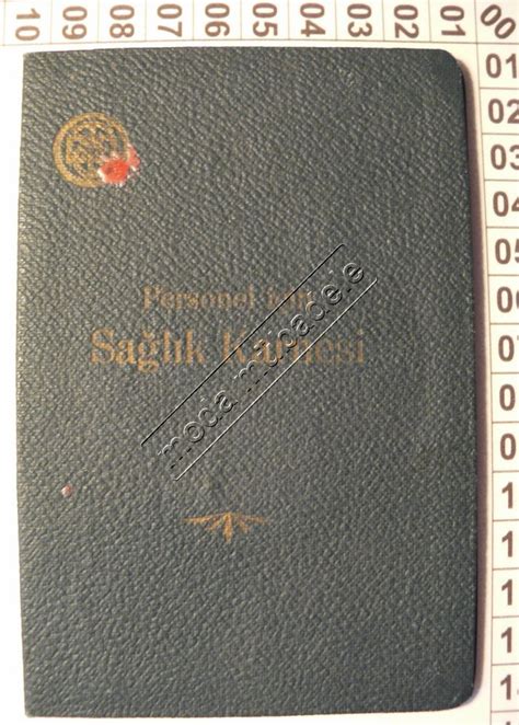 EFEMERA T C Devlet Demiryolları Personel İçin Sağlık Karnesi Fotoğraf ve kimlik mevcut ama iç