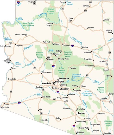 Map Of Arizona Us Maps