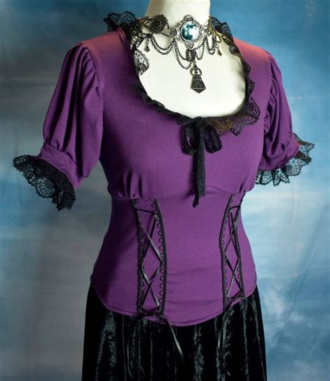 Graveheart Bodice Cotton Lycra Steampunk Goth Witchy Corset Top By