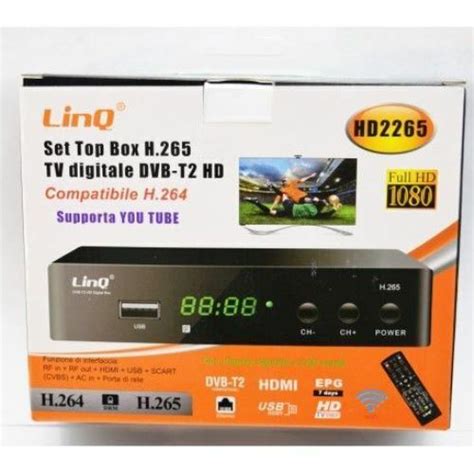 Decoder Digitale Terrestre T2 Set Top Box Full Hd Dvb T2 Hd H 265 Linq