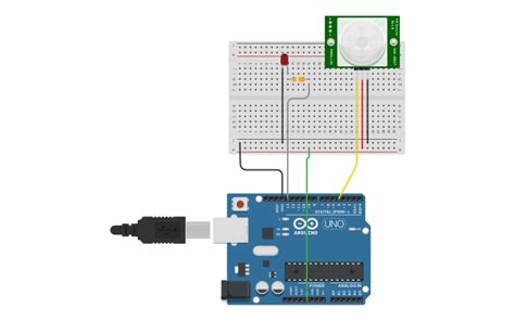 Circuit Design Pir Sensor Tinkercad