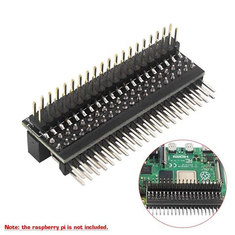 樹莓派4b 40針gpio 1到2擴展板 微型連接器 2x20針雙母式頭 gpio 連接器引腳排