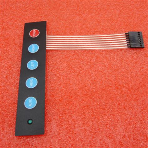 led 1x5 matrix array 5 key membrane switch keypad keyboard menu auto