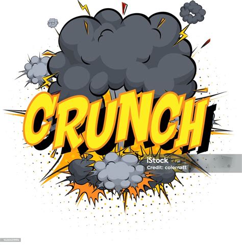 Word Crunch Sur Fond Dexplosion De Nuage Comique Vecteurs Libres De