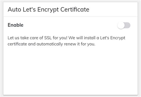 How To Enable Lets Encrypt Nexcess
