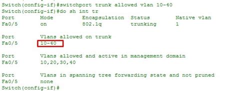 Konfigurasi Allowed Trunking Belajar MikroTik Dan Cisco