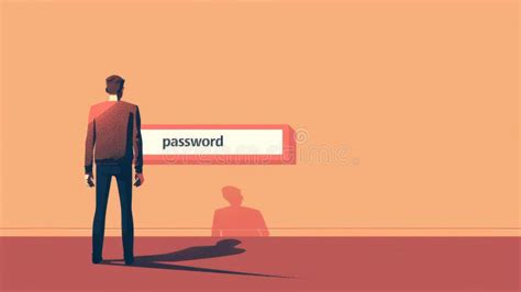 Minimalist Digital Security Concept With Password Field Stock