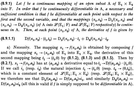 Real Analysis Derivative As Sum Of Partial Derivatives Dieudonnés