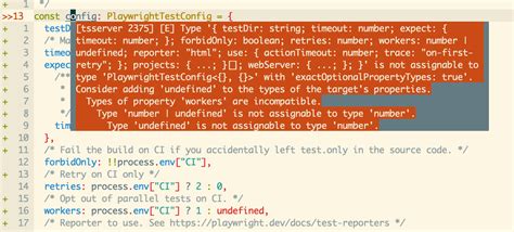 Bug Playwrighttestconfig Leads To Errors When Tsconfig