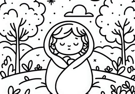 Bambino Che Dorme Disegno Da Colorare Gratis