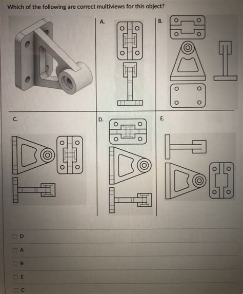 Solved Which Of The Following Are Correct Multiviews For