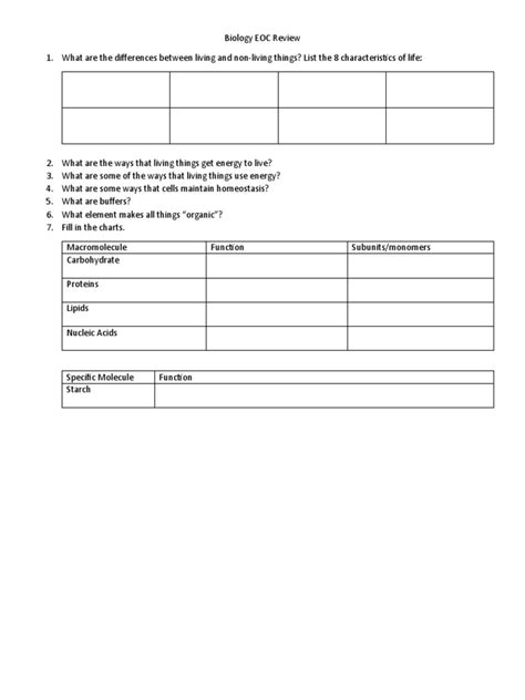 Biology Eoc Review Pdf Dominance Genetics Genotype