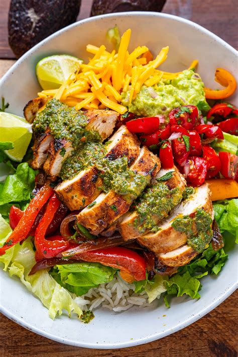 Chicken Fajita Burrito Bowls Closet Cooking