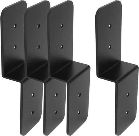 Eoere 4 Pcs Black Deck Joist Tie Steel Z Pergola Bracket 6