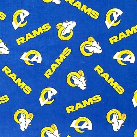 Cotton Fabric Sports Fabric Nfl Football Los Angeles Rams New 2020