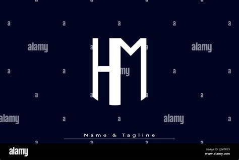 Alphabet Letters Initials Monogram Logo Hm Mh Stock Vector Image