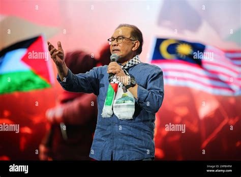 Kuala Lumpur Malaysia 04th Aug 2024 Anwar Ibrahim Malaysian Prime