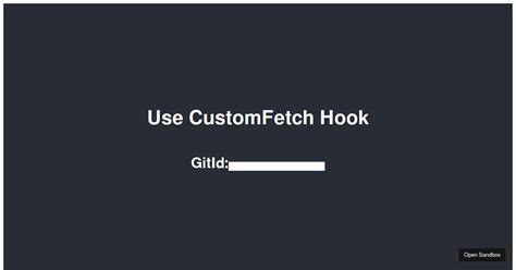 usecustomfetch hook codesandbox