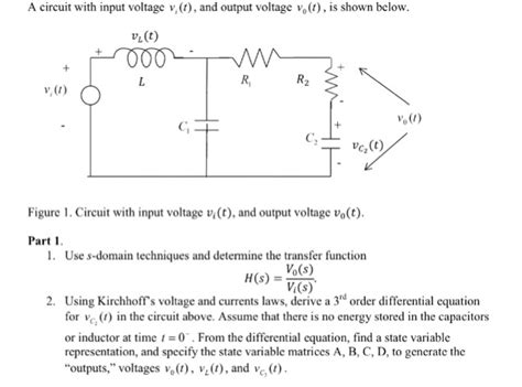 Solved A Circuit With Input Voltage Vit And Output