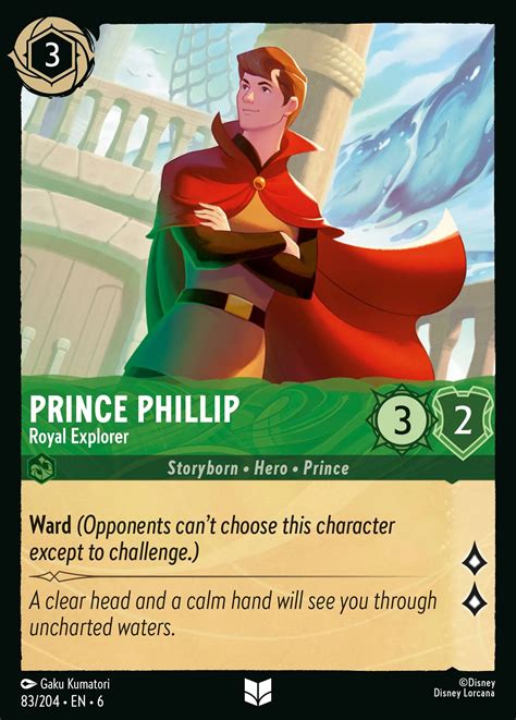 006 083 Prince Phillip Royal Explorer Lorcana Card Disney Lorcana