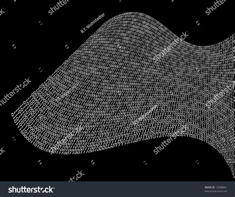 Binary Wave Vector Illustration Stock Vector Royalty Free 13296661