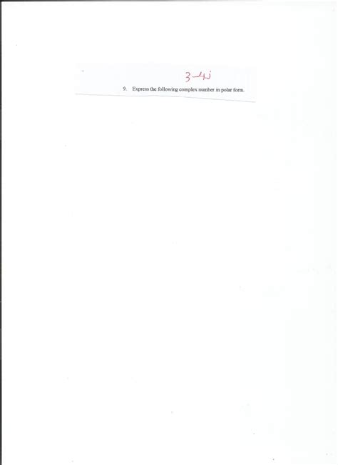 solved express the following complex number in polar form
