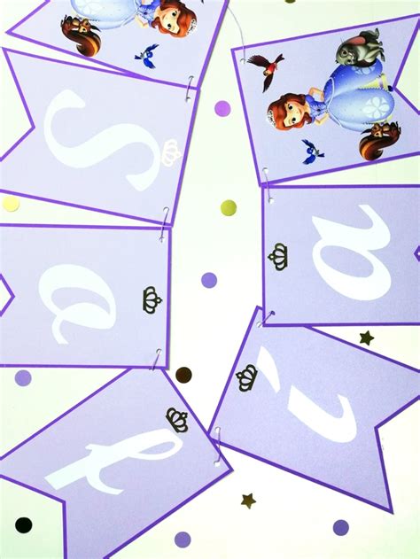 Banderín Con Nombre Princesa Sofía