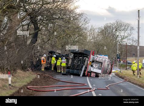 A947 King Edward Aberdeenshire Uk 15th Feb 2023 This Is The Scene