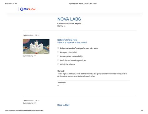 Cybersecurity Report Nova Labs Pbs Cyber 101 1 Of 3cyber 101 1 Of
