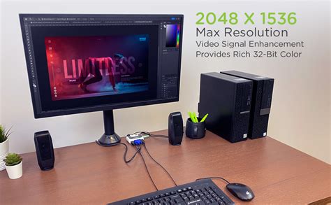 IOGear Port MiniView Micro USB Plus KVM Switch With Audio And Cables GCS U Amazon Ca