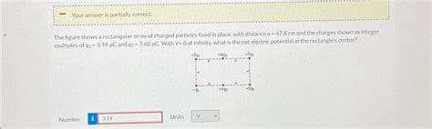 Solved The Figure Shows A Rectangular Array Of Charged