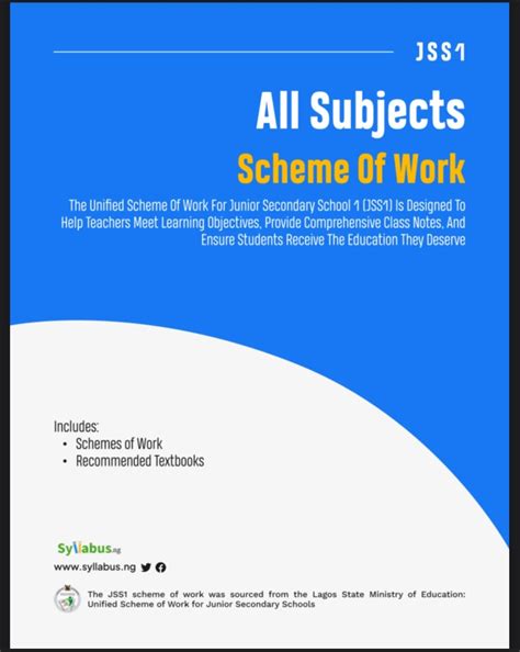 Jss1 Scheme Of Work Syllabusng