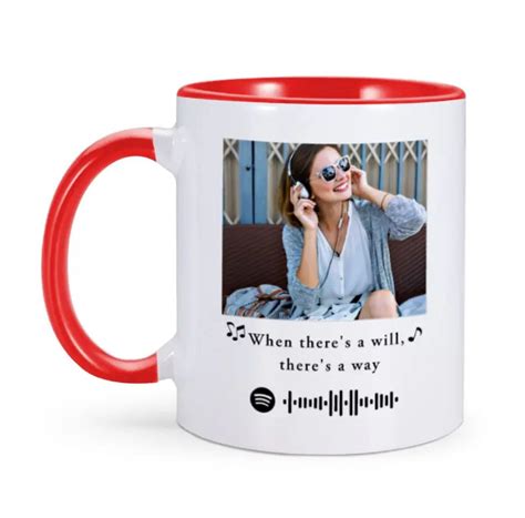 Caneca de Porcelana Interativa Spotify Foto Música Elo7