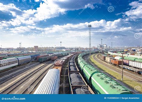Kaliningrad 2019 Railway Marshalling Yard Editorial Stock Image