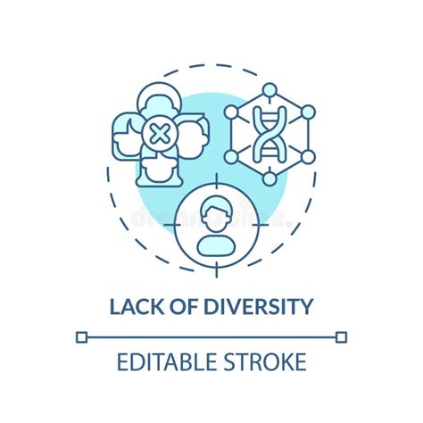 Lack Of Diversity Turquoise Concept Icon Stock Vector Illustration Of Editable Poor 276203608