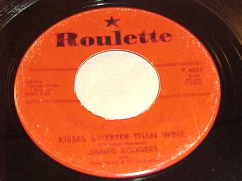 Jimmie Rodgers 45 Vinyl Record Kisses Sweeter Than Wine Etsy