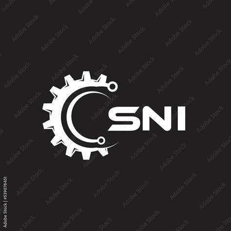 Sni Letter Technology Logo Design On Black Background Sni Creative