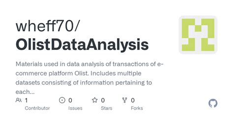 Github Wheff70olistdataanalysis Materials Used In Data Analysis Of Transactions Of E