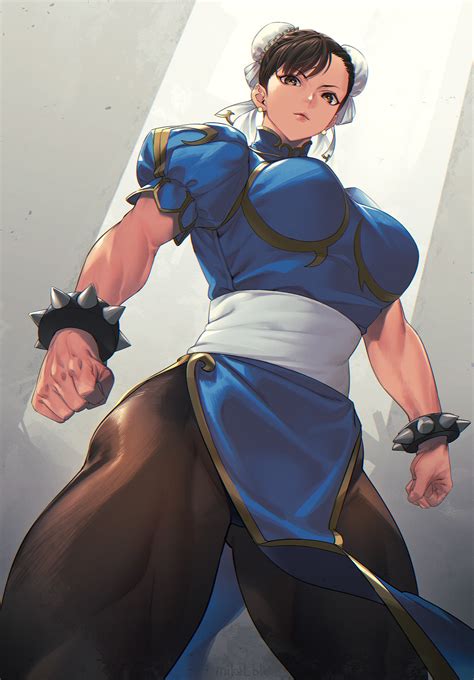 Mikel 4hands Chun Li Capcom Street Fighter Highres Blue Dress