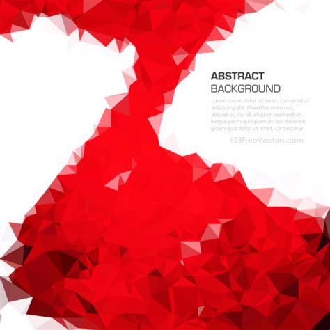 Red Abstract Polygonal Triangular Background Graphics