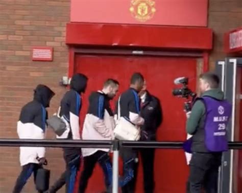 Manchester United Players Arrive At Old Trafford To Face Leicester City