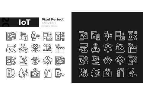 IoT Pixel Perfect Light And Dark Theme Graphic By Bsd Studio Creative Fabrica