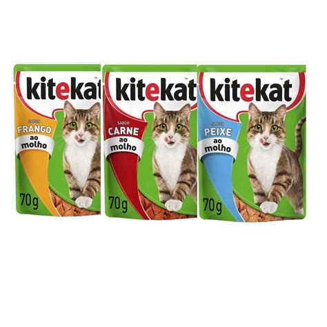 Sachê Kite Kat Gatos Adulto Sabores 70g Shopee Brasil