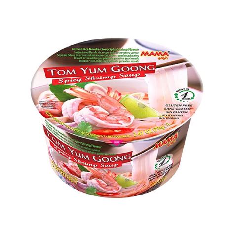 Mama Tom Yum Goong Aštrus Krevečių Skonio Ramenas Indelyje 70g